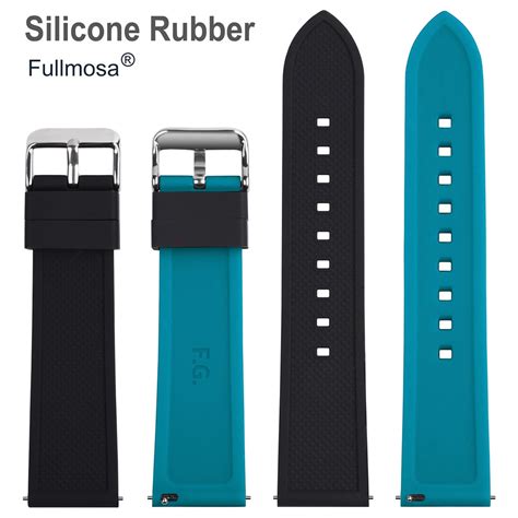 8 Colors Quick Release Silicone Rubber Watch Band Soft Rubber Watch