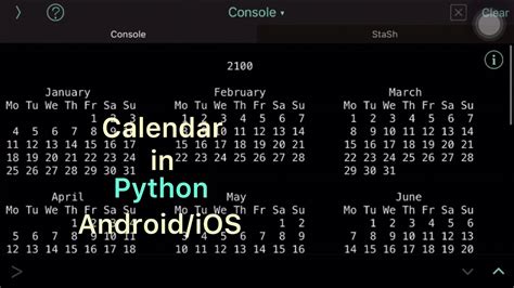 How To Show Calendar In Python Mobile Phone Cara Menampilkan