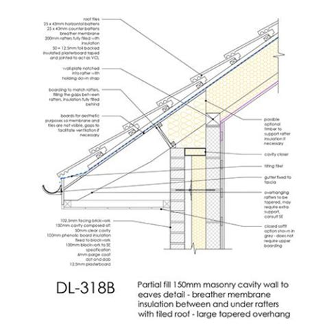 Dl Partial Fill Cavity Wall Eaves Detail Large Eaves Overhang