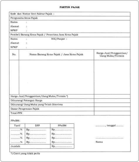 Contoh Form Faktur Pajak Pengganti Contoh Bass The Best Porn Website