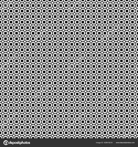 Seamless Pattern Black White Geometric Shapes Vector Illustration Stock