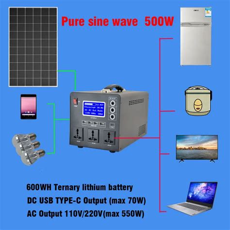 Portable Generator Energy Pv Inverter Complete Kit 300w 500w 800w 1kw