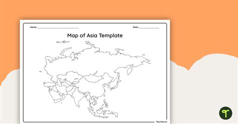 Blank Map Of Asia Template Teach Starter