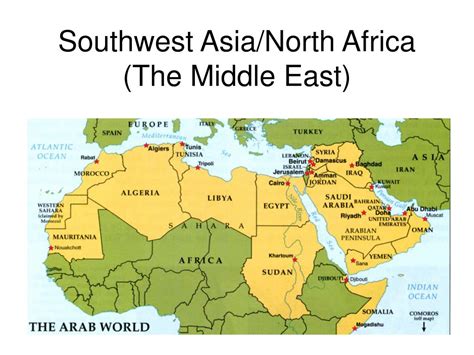 Africa And Southwest Asia Map Map