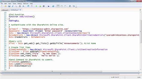 sharepoint online how to add item to a list in a site using powershell csom youtube