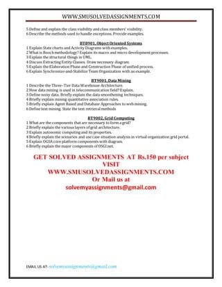 Smu Bscit Sem 5 Summer 2016 Assignments PDF