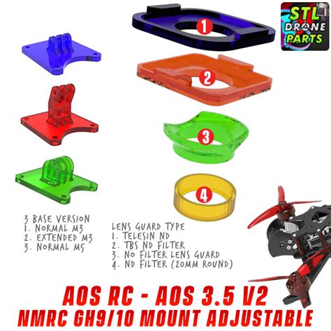 Archivo Stl Soporte Aos V By Aos Rc Namelessrc Naked Gopro Hero