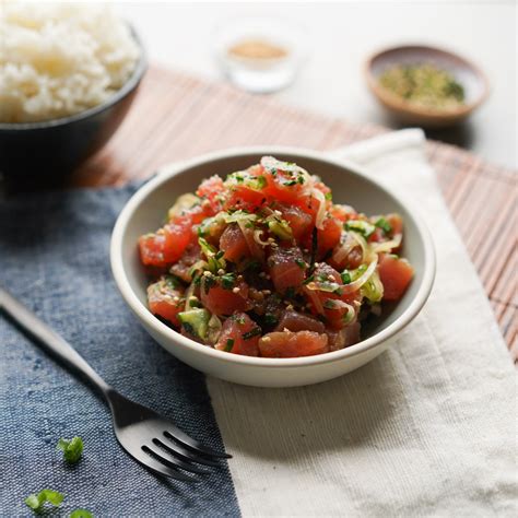 Easy Ahi Tuna Poke Bowl Recipe Hungry Huy