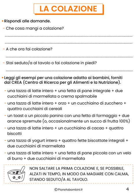 Educazione Alimentare Schede Didattiche Per La Scuola Primaria Artofit