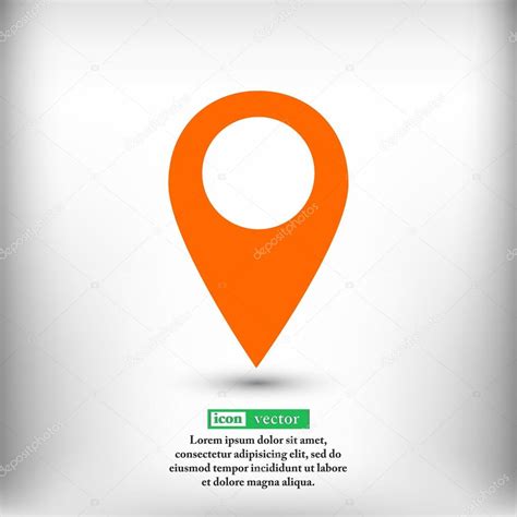 Mapa Puntero Icono Plano Vector De Stock Por Best D