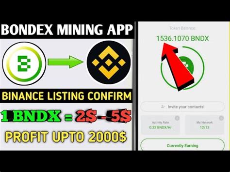 Bondex Token Binance Listing Per Token Bondex Mining App Big Good