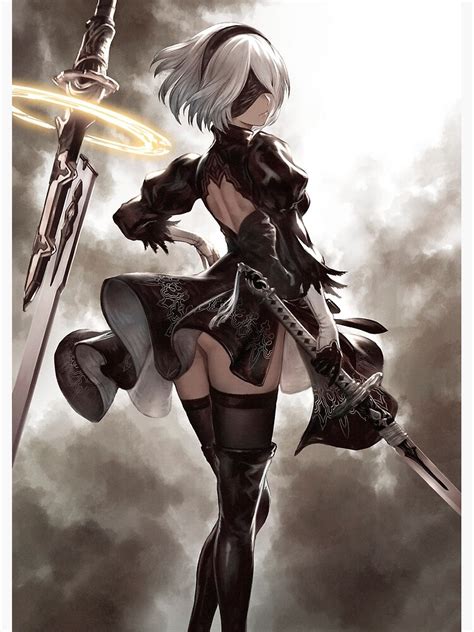 Lámina fotográfica Sexy YoRHa 2B Lascivo Muslos Thicc Ass Butt Nier