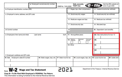 W Irs Form With Boxes A Through D Outlined