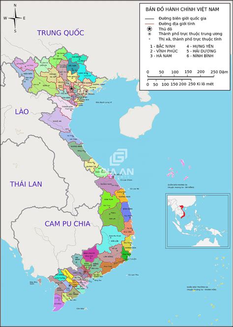 Tìm hiểu về bản đồ các tỉnh thành Việt Nam Mới nhất