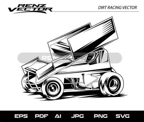 Dirt Track Svg Dirt Racing Svg Dirt Car Svg Winged Car Svg Etsy UK