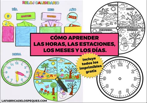 Cómo aprender las horas las estaciones los meses y los días