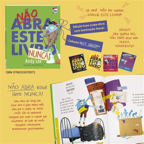 Não abra este livro de Lee Andy Happy Books Editora Ltda capa dura