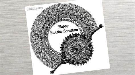 Happy Raksha Bandhan Mandala Art How To Draw Mandala For Beginners