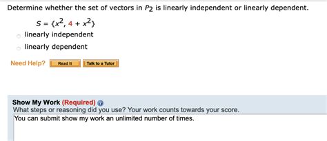 solved determine whether the set s spans r2 if the set does
