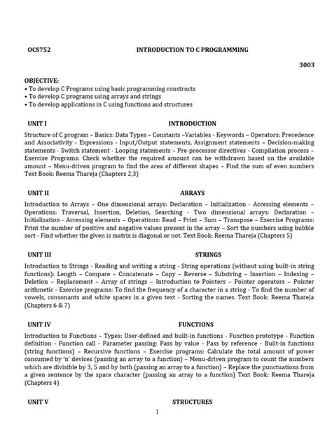 ocs752 unit1 pdf programming computer program