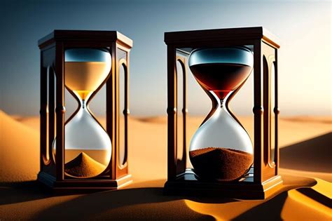 Reloj de arena con arena tríptico reloj detallado seguimiento del