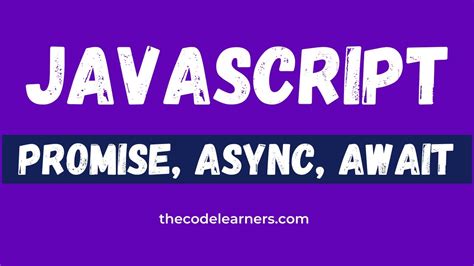 javascript promises async and await youtube