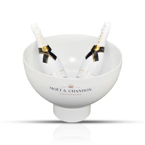 2 Flaschen Moët Chandon Ice Imperial großer Kühler 2 Gläser Muselet
