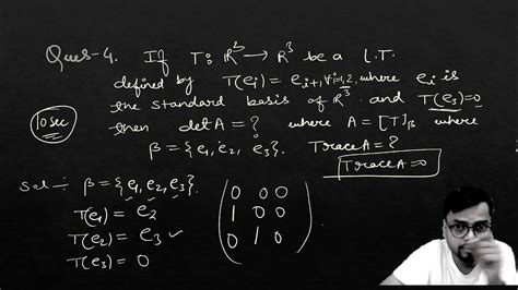 linear algebra iit jam practice questions topic linear transformation youtube