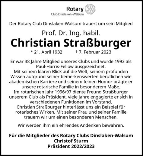 Alle Traueranzeigen F R Christian Stra Burger Trauer Rp Online De