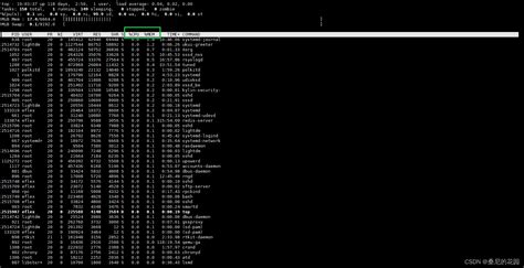 linux服务器查看当前占用cpu和内存最多的进程 linux查看内存占用前10 csdn博客