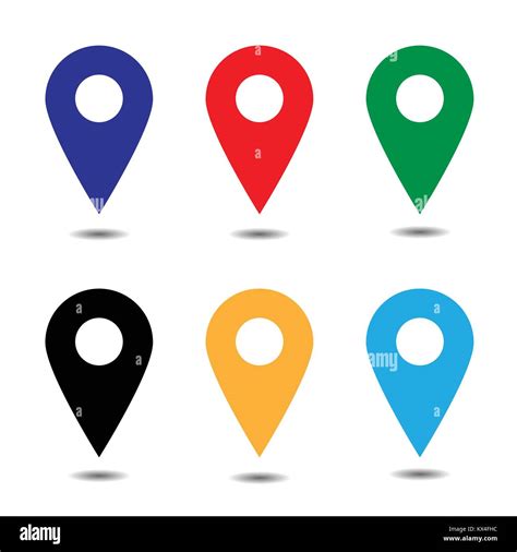 Mapa De Vectores Puntero Conjunto De Iconos S Mbolo De Ubicaci N Gps