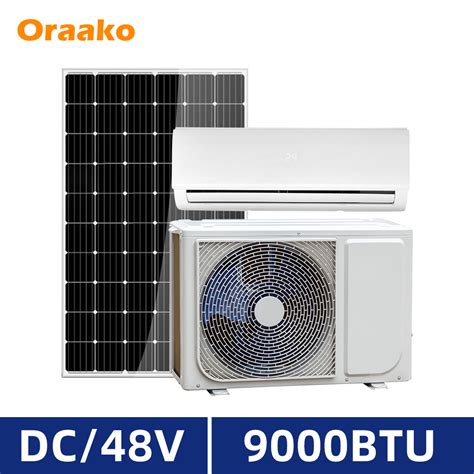 100 DC Power Solar DC 48V DC 9000 BTU Solar Powered Air Conditioner