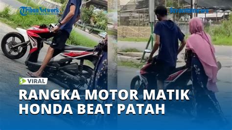 Viral Rangka Motor Matik Honda Beat Keropos Hingga Patah YouTube