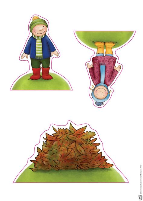 Emma Und Paul Erleben Den Herbst Ausgestanzte Figuren Zum Spielen Und