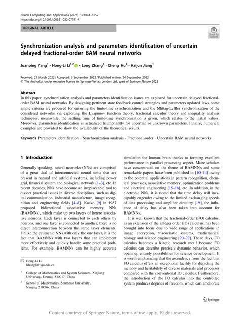 synchronization analysis and parameters identification of uncertain delayed fractional order bam