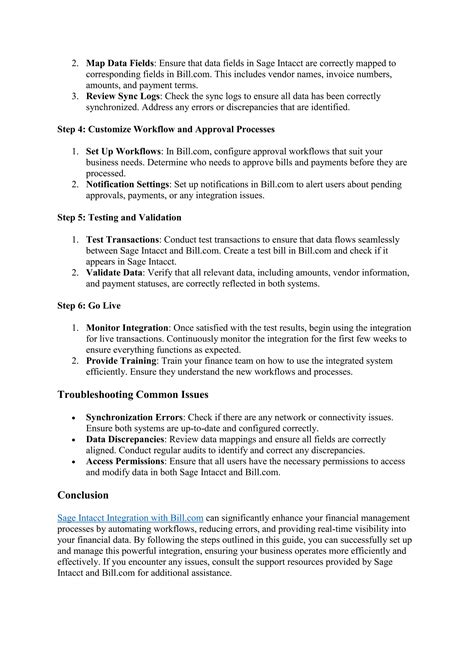 Sage Intacct Integration With Bill A Comprehensive Guide Pdf