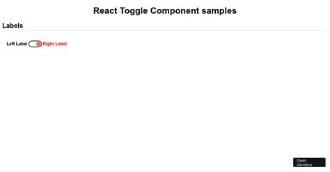 React Toggle Forked Codesandbox