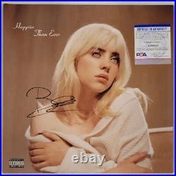 Billie Eilish Autograph Signed Happier Than Ever Vinyl Album Cover PSA