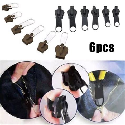 6 Pièces Tirer Verrou Réparation Kit Fermeture Éclair Curseurs Spirals