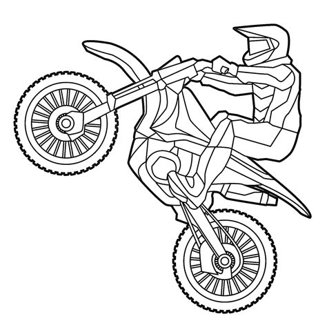 Coloriage Motocross à imprimer sur ColoriageEnfant