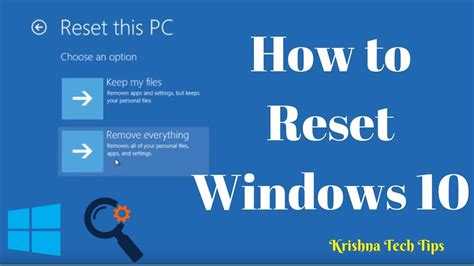 How To Reset Windows To Factory Settings Without Installation Disc