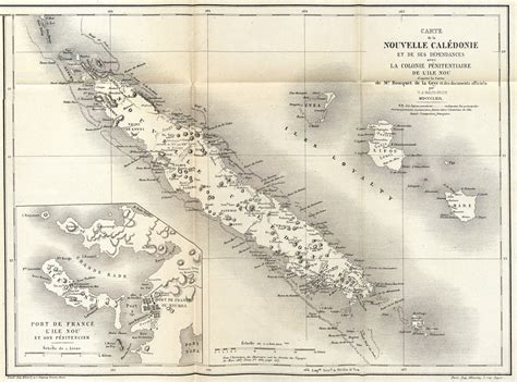 CARTE DE LA NOUVELLE CALEDONIE