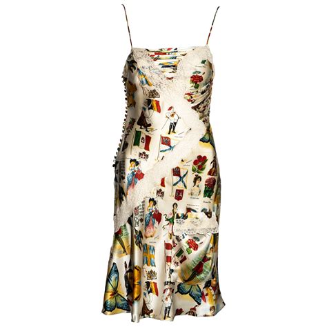 Christian Dior By John Galliano Cream Silk One Shoulder Evening Dress