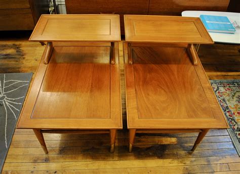 Pair Of 1950 S Lane Hi Lite Step End Tables SALE 225 Circa
