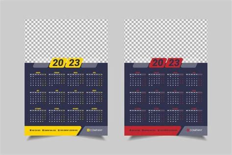 Calendario Editable 2023 Vectores Iconos Gráficos y Fondos para