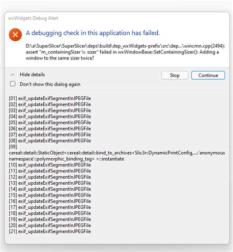 A Debugging Check In This Application As Failed Issue 2441