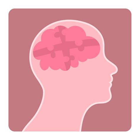 World Mental Health Day Illustration Silhouette Of A Man S Head With