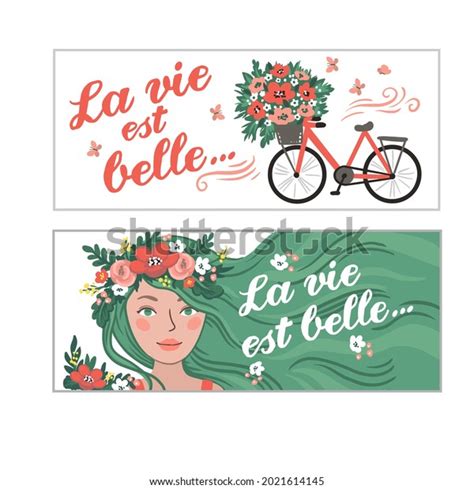 La Vie Est Belle Life Beautiful Stock Vector Royalty Free 2021614145