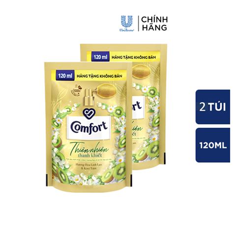 HC Gift Combo 2 Nước Xả Vải Comfort Thiên Nhiên Thanh Khiết Túi 120ml