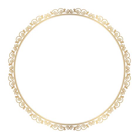 Golden Circle Frame With Luxury Design Ornament Vector Golden Circle